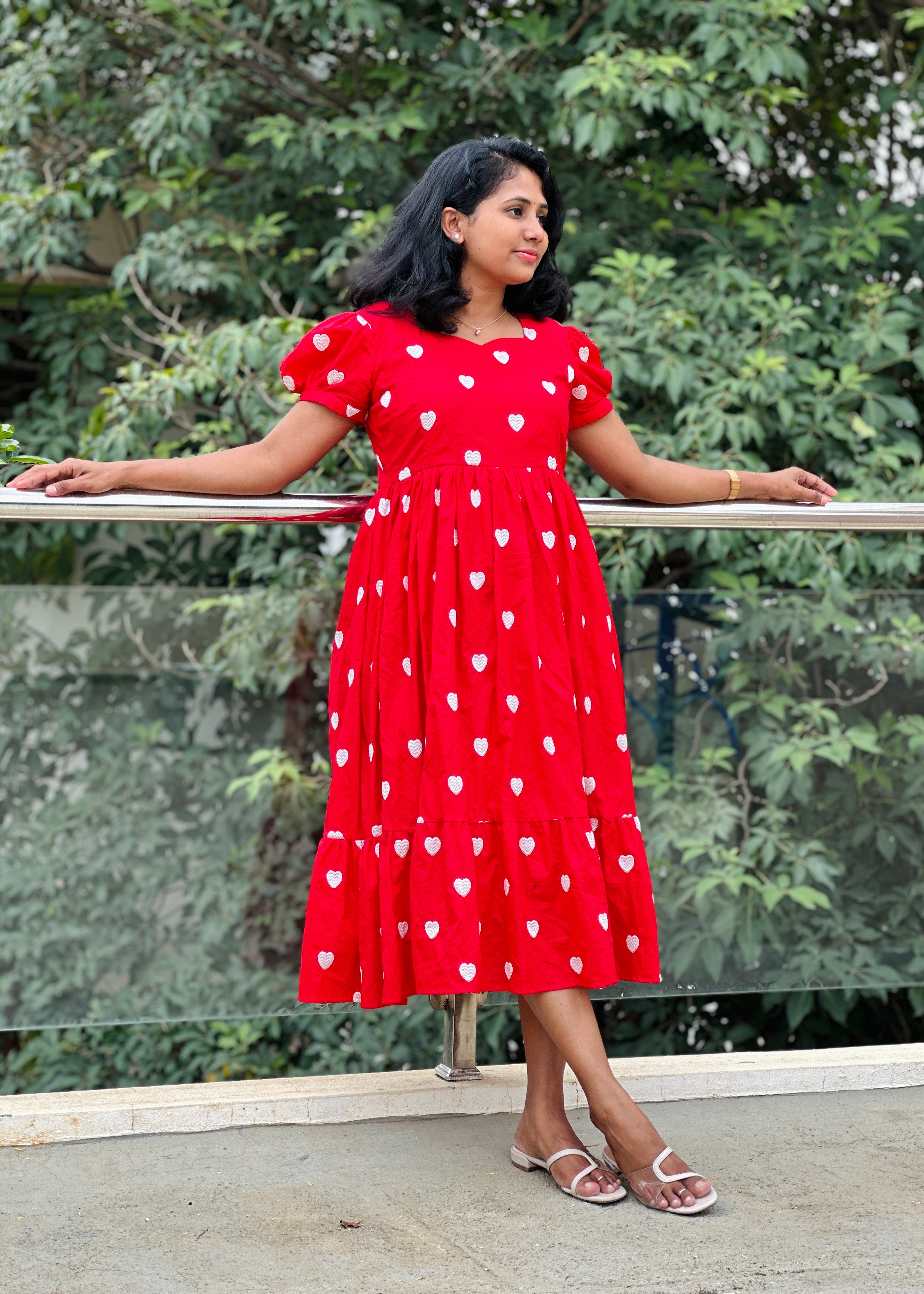 Red heart dress-Mom and Baby Combo- Ready to Ship – Mouri